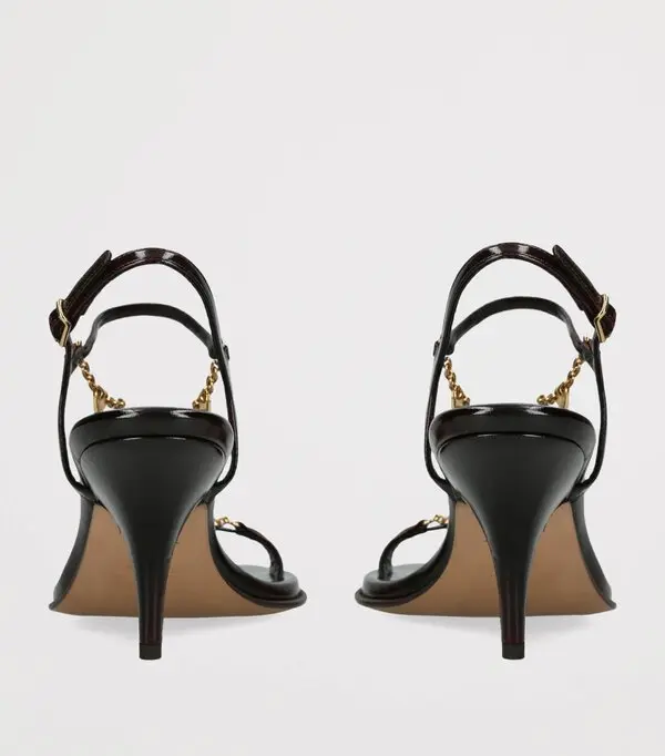 Chloé Patent Leather Zia Heeled Sandals 80