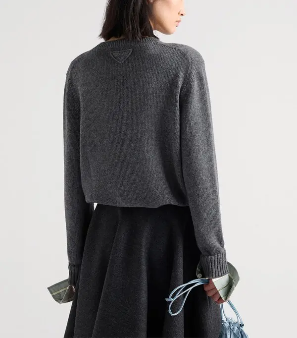 Prada Wool-cashmere Crew-neck Sweater