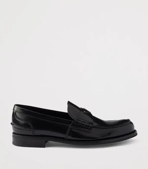 Prada Brushed Leather Loafers