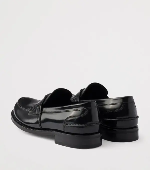 Prada Brushed Leather Loafers