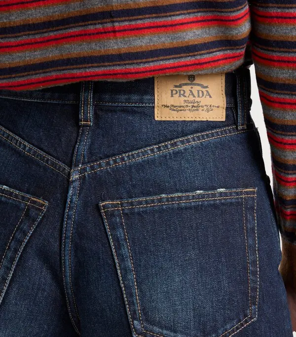 Prada Denim Mid-rise Shorts