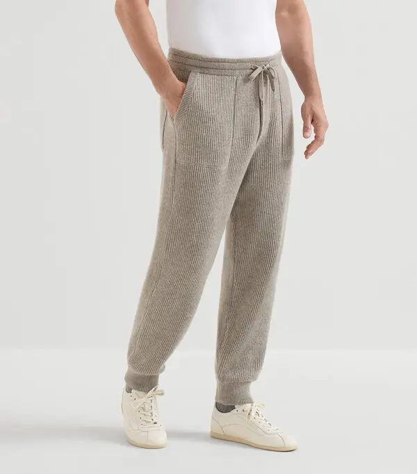 Brunello Cucinelli Cashmere Rib-knit Sweatpants