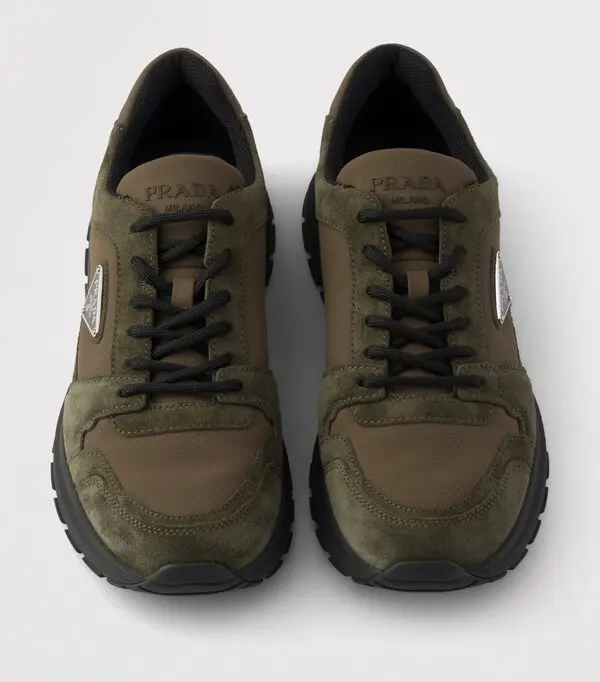 Prada Re-nylon And Suede Prax 2.0 Sneakers