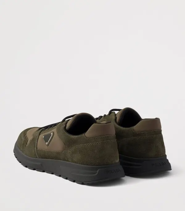 Prada Re-nylon And Suede Prax 2.0 Sneakers