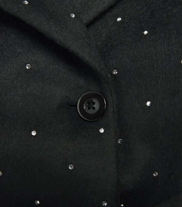 Monnalisa Crystal-embellished Belted Coat