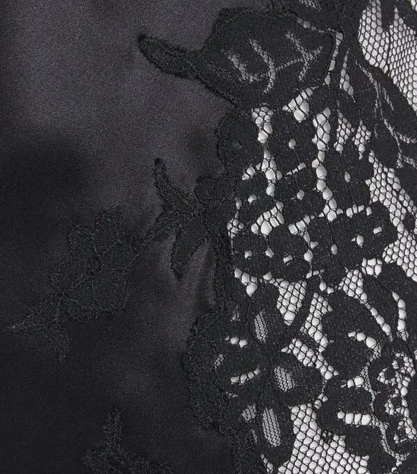 MARJOLAINE Silk Floral Tess Shorts - Black