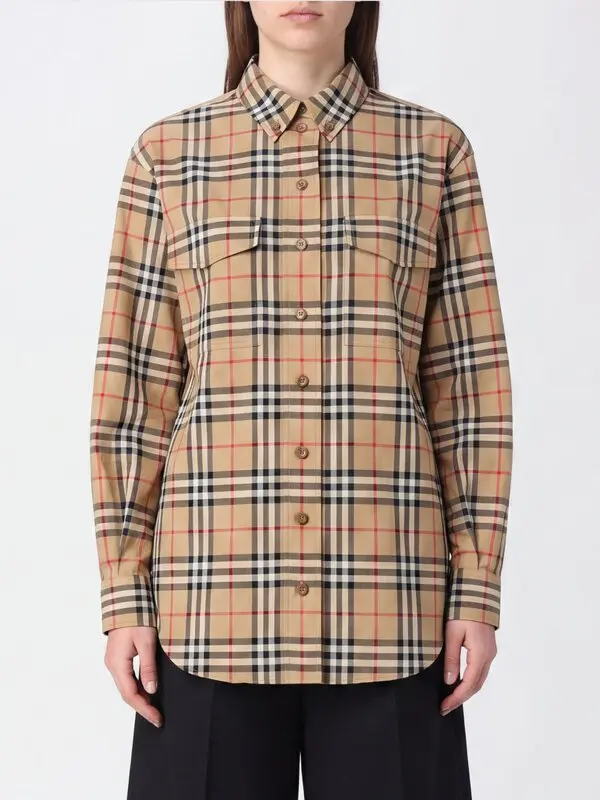 Burberry Check Shirt - Beige