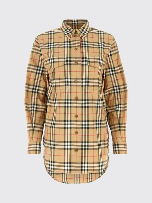 Burberry Check Shirt - Beige