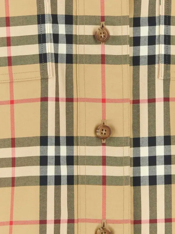 Burberry Check Shirt - Beige