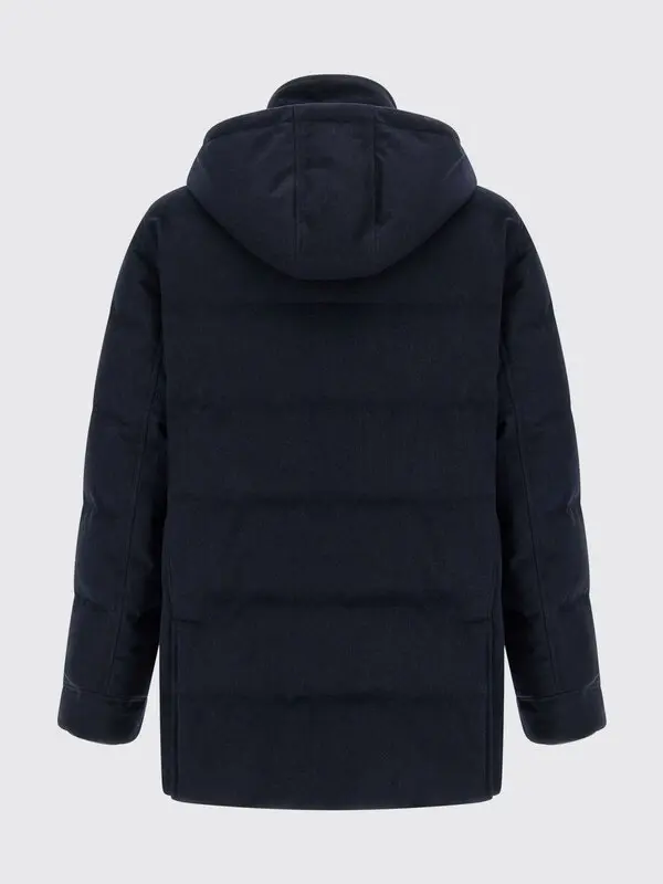 Brunello Cucinelli Padded Wool Parka With Detachable Hood - Grey 1