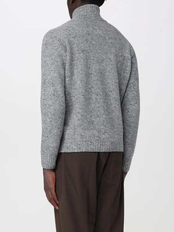 DRUMOHR Long-sleeved Turtleneck In A Fine Wool And Cashmere Blend - Grey