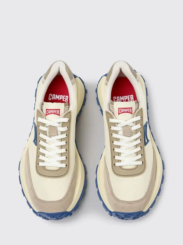 Camper Drift Trail Low-top Sneakers In Nubuck And Recycled Pet With Vibram Sole - Beige
