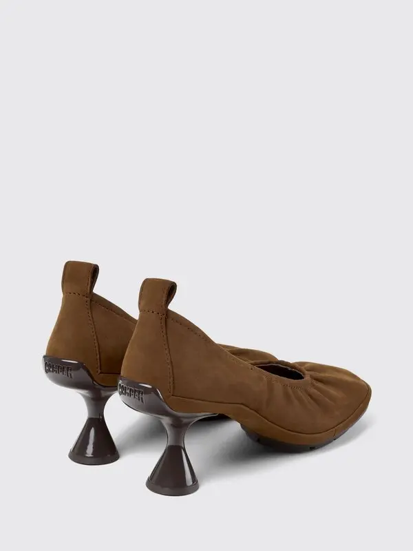Camper Right Left Nubuck Pumps With Medium Spool Heel - Brown
