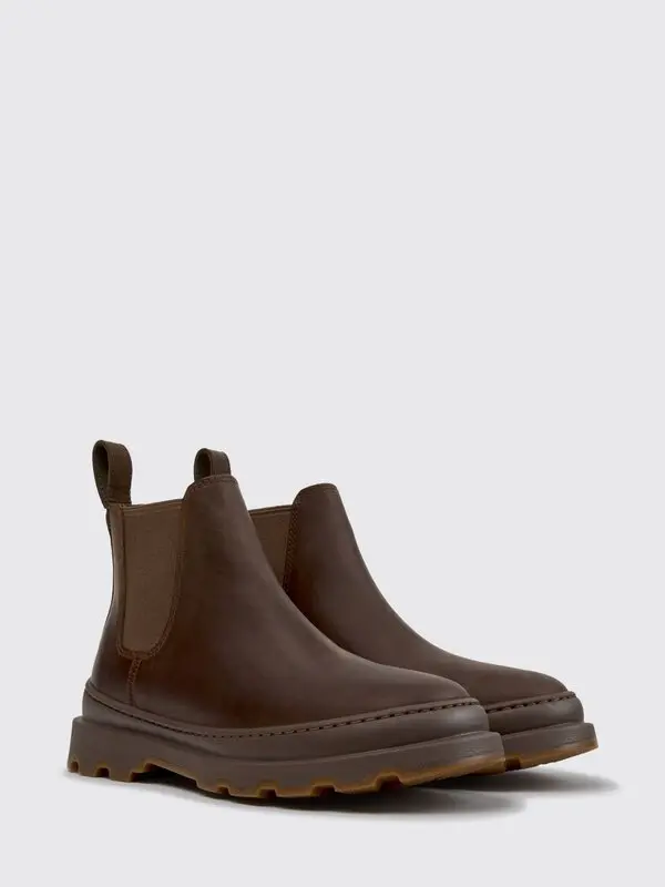 Camper Brutus+ Calfskin Chelsea Boots With Lug Sole - Brown