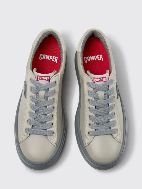 Camper Runner Calfskin Low-top Sneakers With Xl Extralight® Sole - Beige