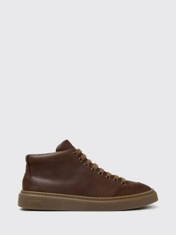 Camper Runner Twentyfive Mid-top Smooth Leather Sneakers With Padded Ankle - Brown