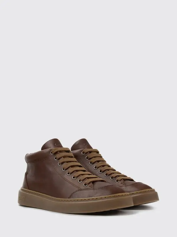 Camper Runner Twentyfive Mid-top Smooth Leather Sneakers With Padded Ankle - Brown