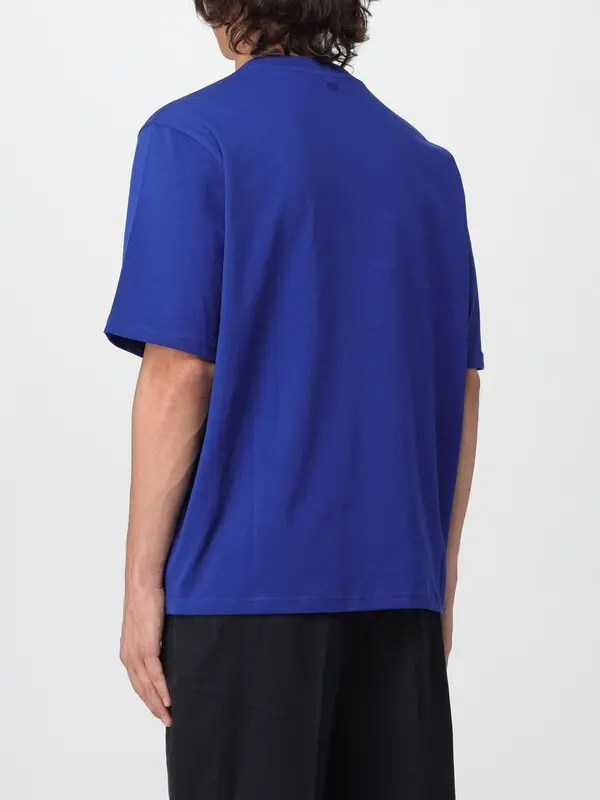 AMI Paris Tone-on-tone Logo Cotton Crewneck T-shirt