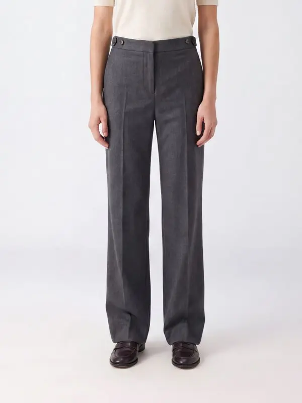 Stella McCartney High-waisted Straight-leg Trousers In Pure Wool