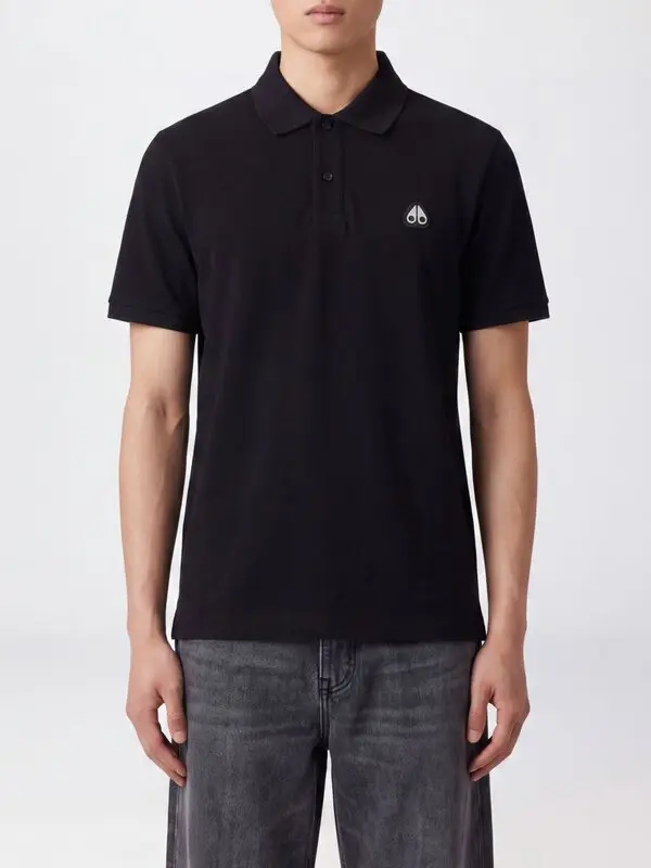Moose Knuckles Short-sleeve Cotton Polo Shirt With Applied Logo Patch