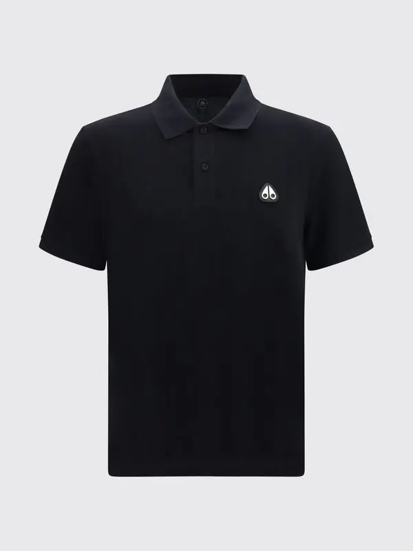 Moose Knuckles Short-sleeve Cotton Polo Shirt With Applied Logo Patch