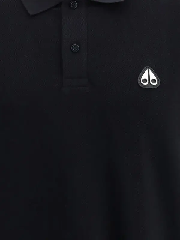 Moose Knuckles Short-sleeve Cotton Polo Shirt With Applied Logo Patch