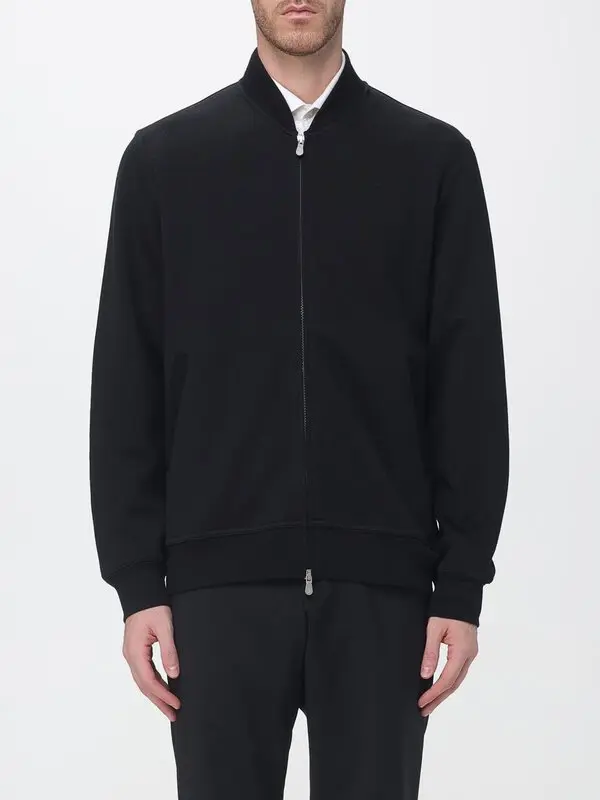 Brunello Cucinelli Cashmere And Silk Cardigan With Bomber Collar And Zip