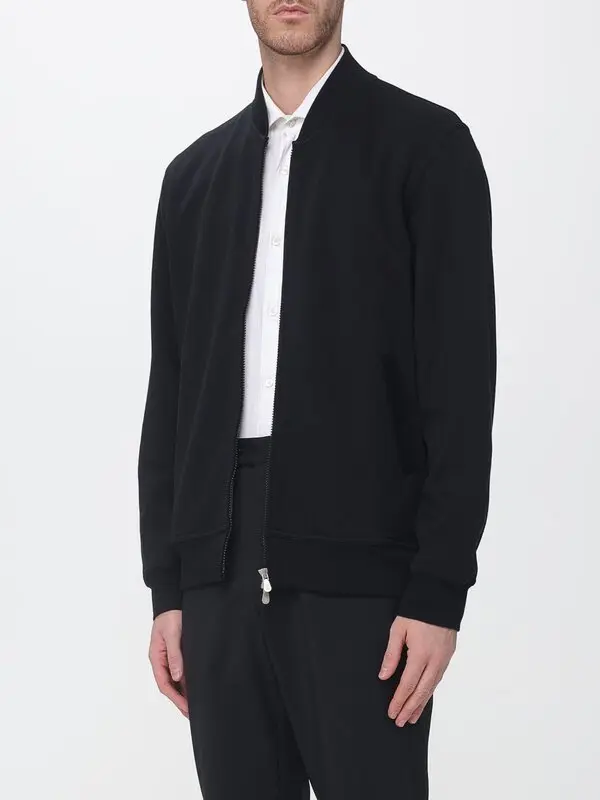 Brunello Cucinelli Cashmere And Silk Cardigan With Bomber Collar And Zip