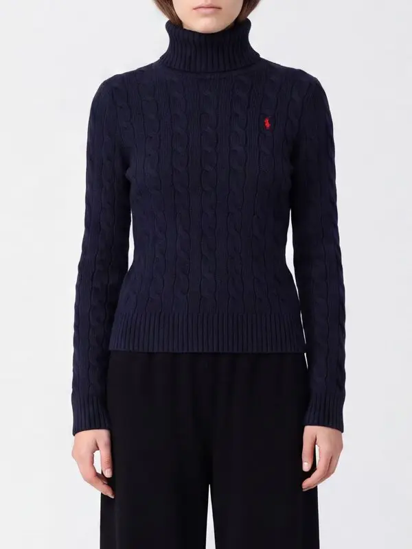 Polo Ralph Lauren Slim Fit Wool And Cashmere Turtleneck Sweater With Embroidered Pony Logo - Blue