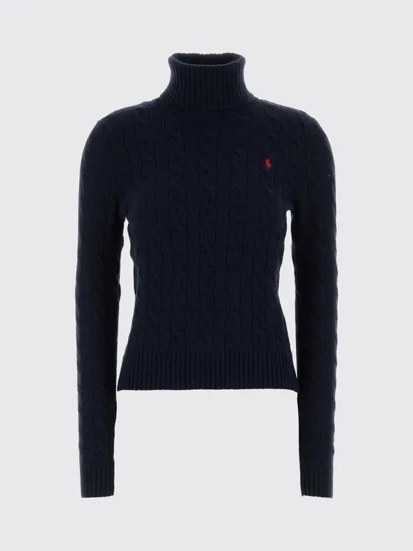 Polo Ralph Lauren Slim Fit Wool And Cashmere Turtleneck Sweater With Embroidered Pony Logo - Blue