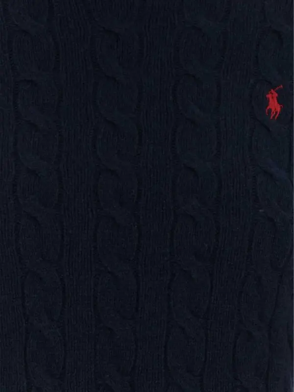 Polo Ralph Lauren Slim Fit Wool And Cashmere Turtleneck Sweater With Embroidered Pony Logo - Blue