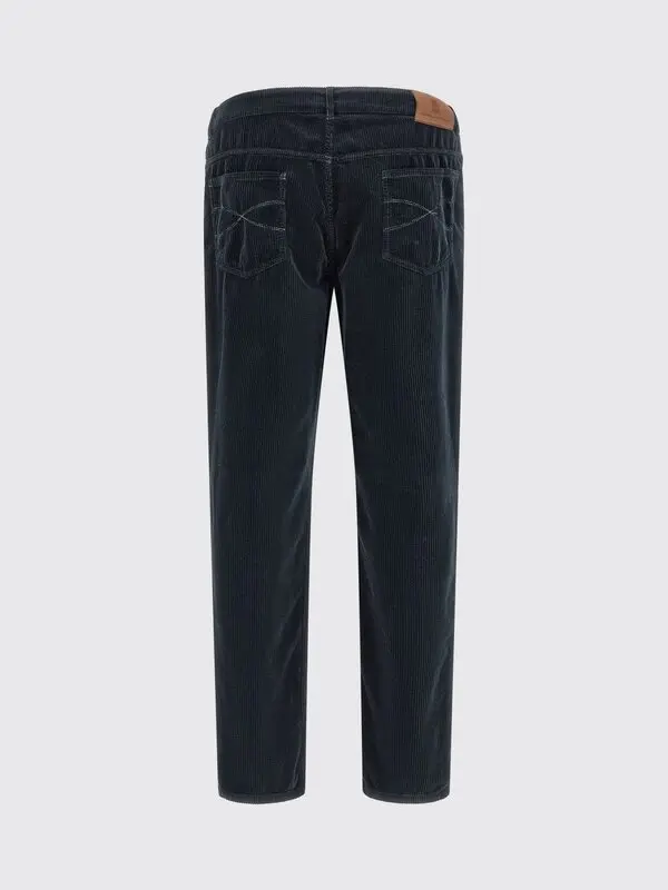 Brunello Cucinelli Slim Fit Five-pocket Corduroy Trousers - Blue