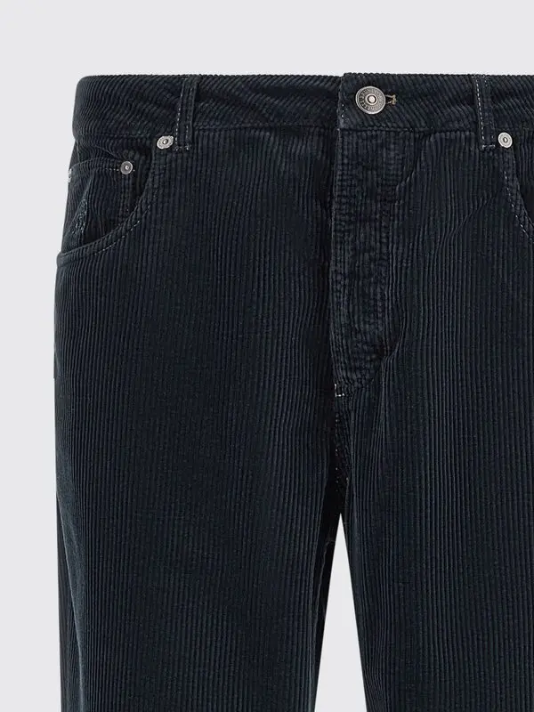 Brunello Cucinelli Slim Fit Five-pocket Corduroy Trousers - Blue