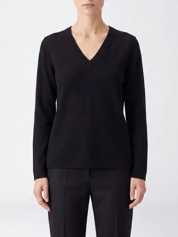THE ROW V-neck Sweater In Pure Cashmere