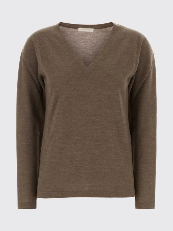 THE ROW V-neck Cashmere Sweater - Grey