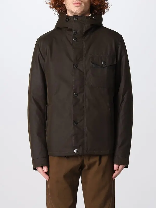 Barbour Hooded Waxed Cotton Jacket - Olive