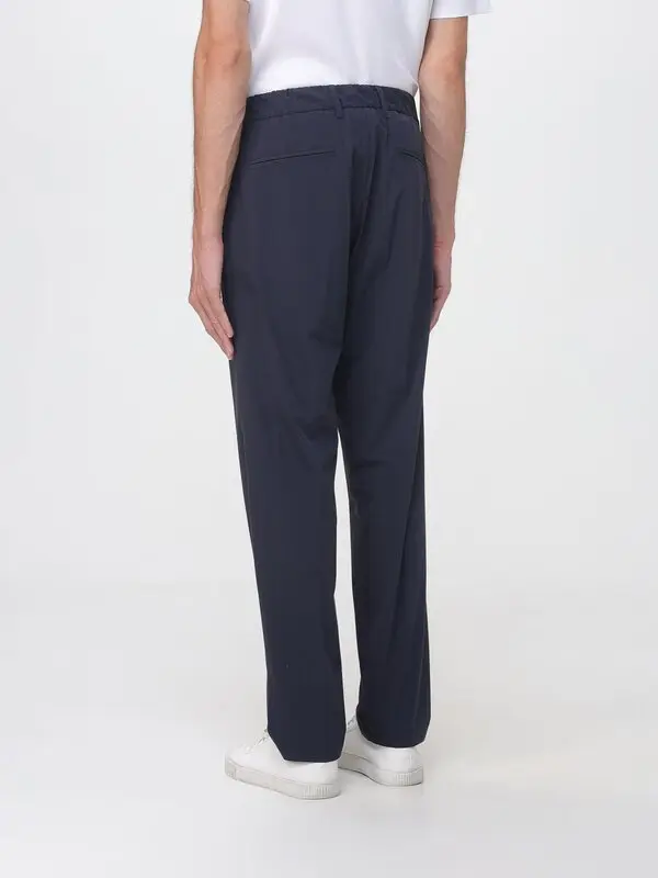 Herno Straight-leg Technical Fabric Trousers With Drawstring Waistband - Blue