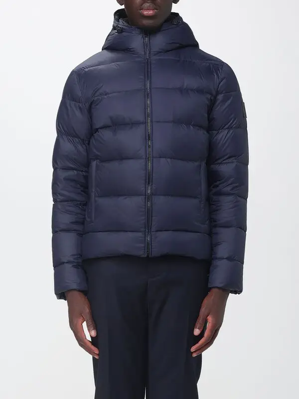 FAY Hooded Quilted Nylon Short Puffer Jacket - Blue