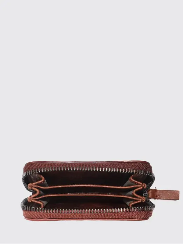 HTC LOS ANGELES Cowhide Leather Wallet With Embroidery