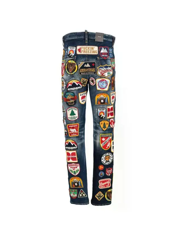 Dsquared2 Patch-detail Whiskered Jeans