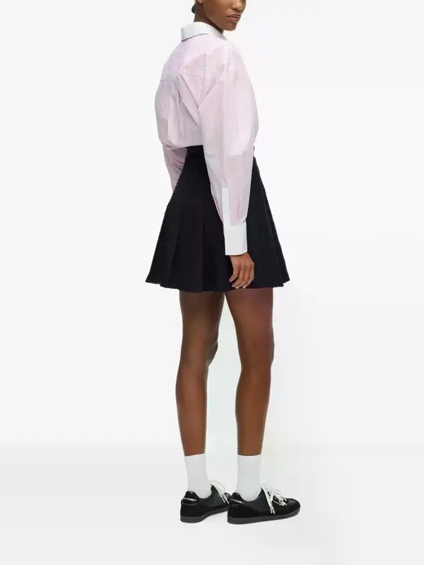 Karl Lagerfeld Ikon Bouclé Pleated Skirt