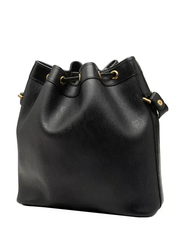 Dior 20th Century Honeycomb Coated Canvas Drawstring Bucket Bag