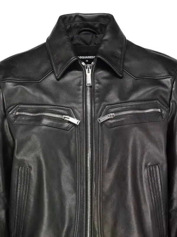 Dsquared2 Zip-up Leather Jacket