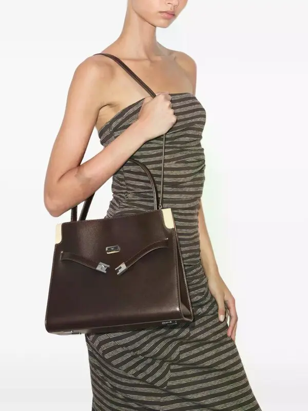 Tory Burch Small Lee Radziwill Double Bag - Brown