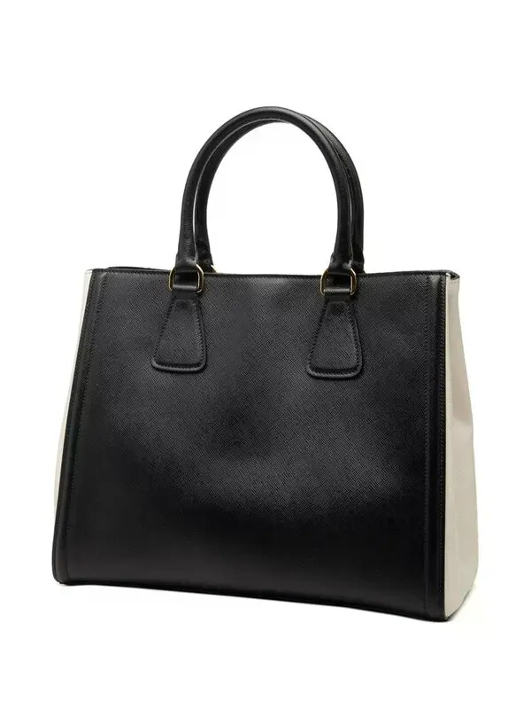Prada 2013-2026 Medium Bicolor Saffiano Lux Galleria Satchel