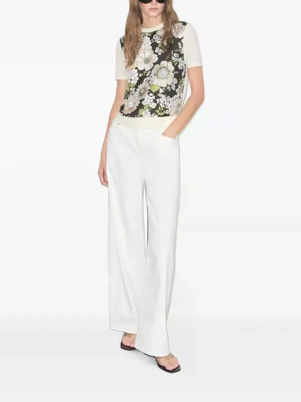 Tory Burch Silk-front Wool Top