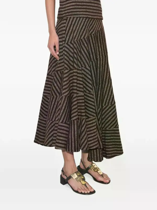 Tory Burch Striped Flared Skirt