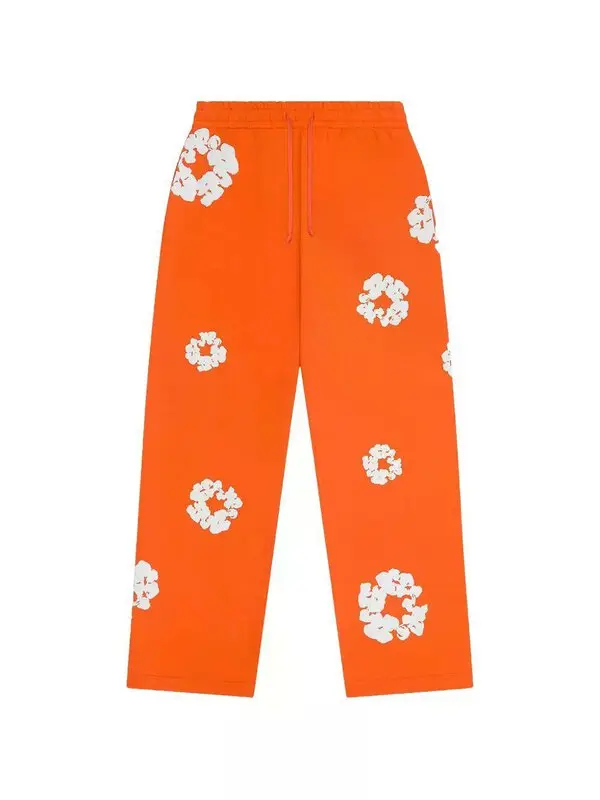 DENIM TEARS Wreath Wide-leg Sweatpants - Orange