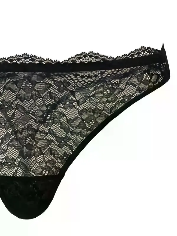 TWINSET Lace-panel Tulle G-string