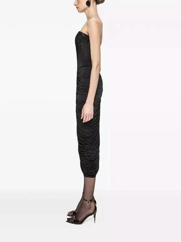 NISSA Ruched Bodycon Corset Dress